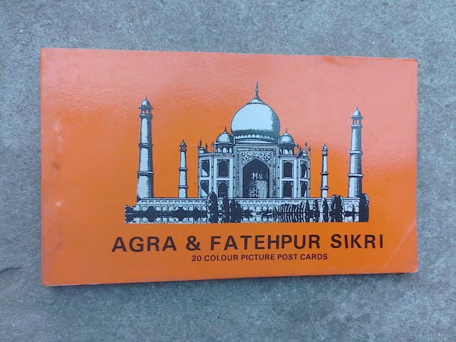 AGRA and FATEHPUR SIKRI 20 COLOUR PICTURE POST CARDS
