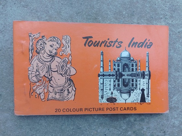 Tourists India 20 COLOUR PICTURE POST CARDS