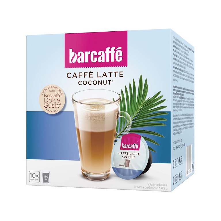 Barcaffe kaps dg latte coconut 160g barcaffe