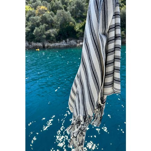 Helen - Black Black Fouta (Beach Towel)