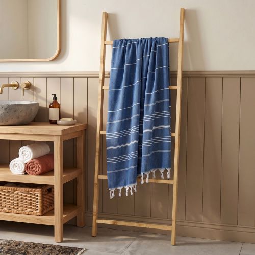 Current - Blue Blue White Fouta (Beach Towel)