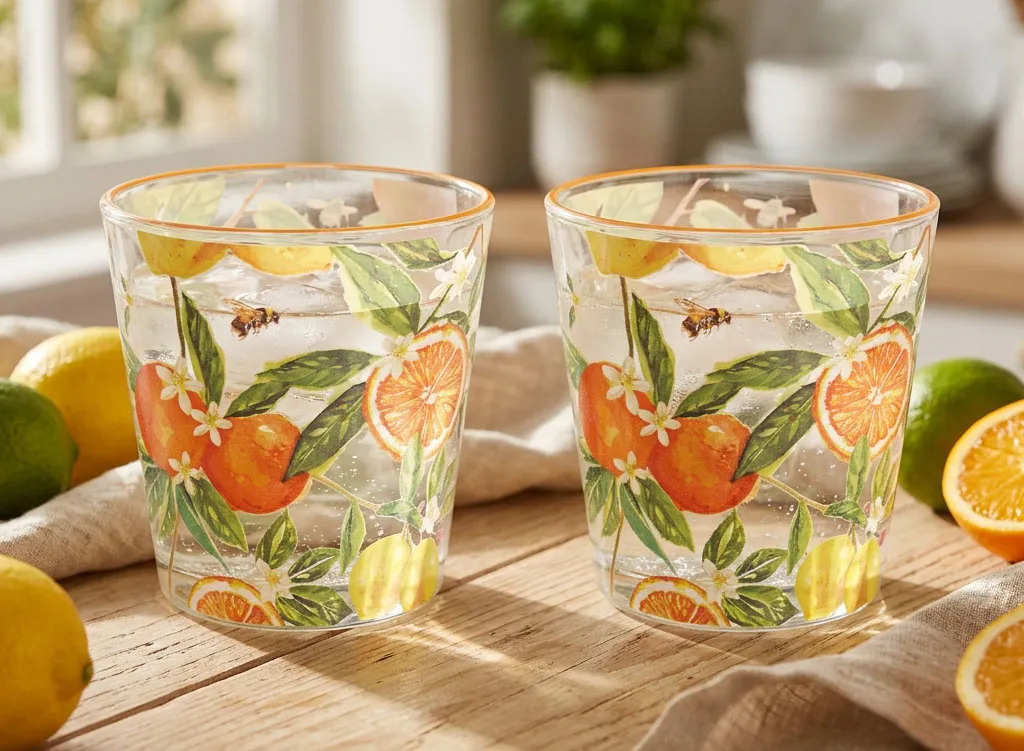 Set 2 staklene čaše ORANGES&LEMONS