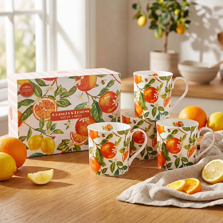 Set 4 šolje ORANGES&LEMONS