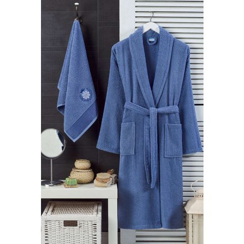 Cora - Indigo Indigo Blue Bathrobe Set