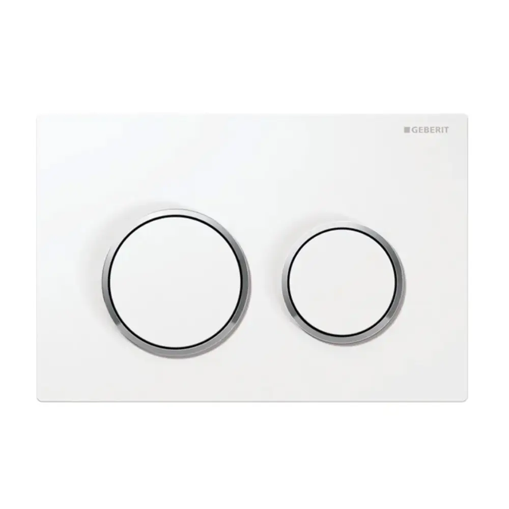 Omega 20 Tipka Geberit – bela/sjajna hrom/bela – 115.085.KJ.1
