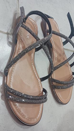 CATWALK ravne sandale sa cirkonima