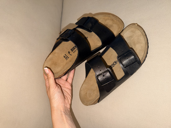 CRNE Birkenstock papuce NOVO