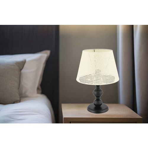 300 Hazeran - Cream, Black Cream Black Table Lamp