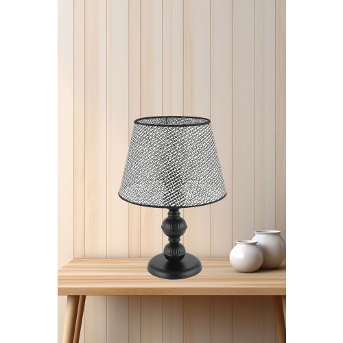 300 Hazeran - Grey, Black Grey Black Table Lamp