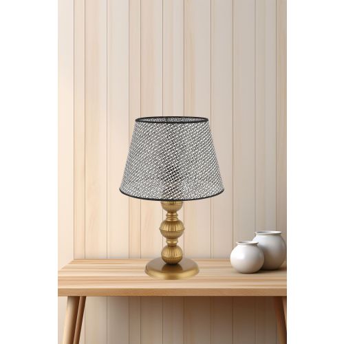 300 Hazeran - Grey, Gold Grey Gold Table Lamp