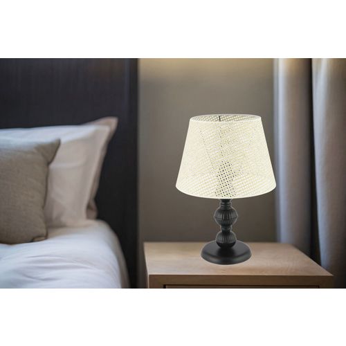 300 Hazeran - White, Black White Black Table Lamp