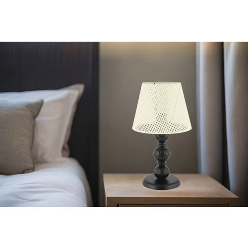 301 Hazeran - Cream, Black Cream Black Table Lamp