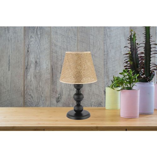 301 Hazeran - Camel, Black Camel Black Table Lamp