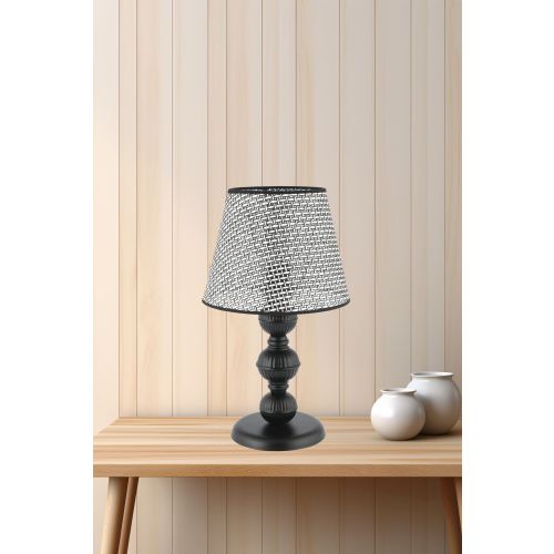 301 Hazeran - Grey, Black Grey Black Table Lamp