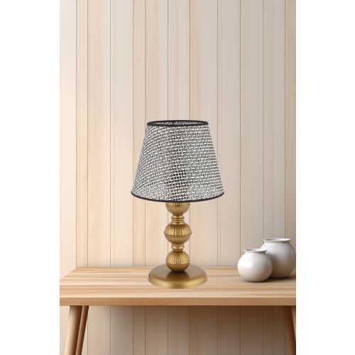301 Hazeran - Grey, Gold Grey Gold Table Lamp