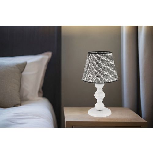 301 Hazeran - Grey, White Grey White Table Lamp