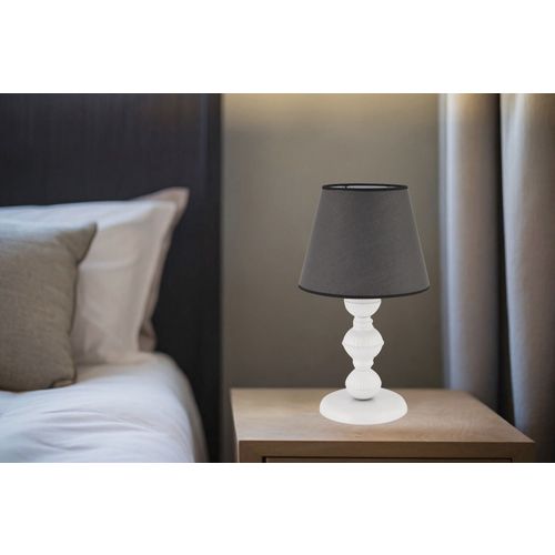 301 - Dark Grey, White Dark Grey White Table Lamp
