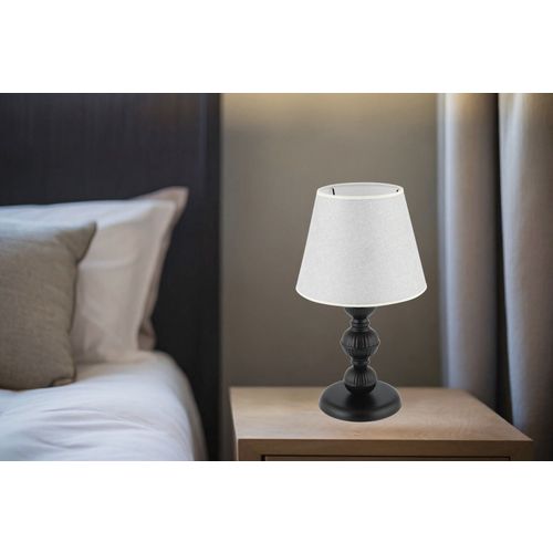 301 - Light Grey, Black Light Grey Black Table Lamp
