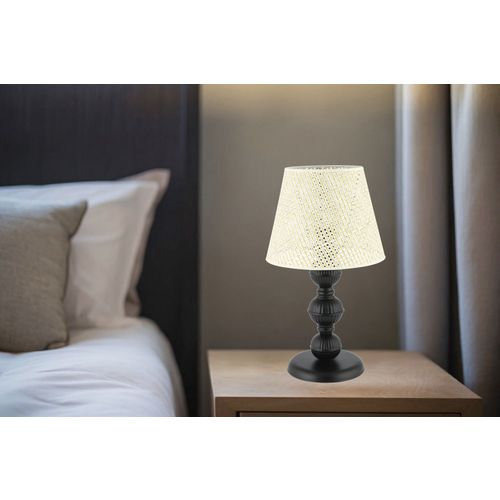 301 Hazeran - Cream, Black v2 Cream Black Table Lamp