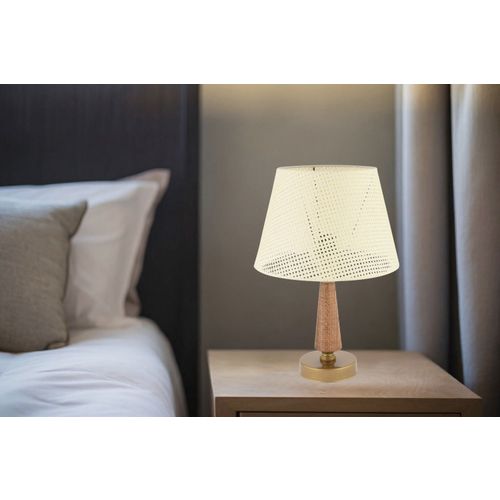 302 Hazeran - Cream, Brown, Gold Cream Brown Gold Table Lamp