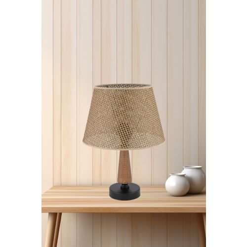 302 Hazeran - Camel, Brown, Black Camel Brown Black Table Lamp