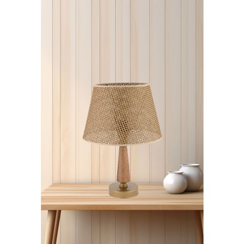 302 Hazeran - Camel, Brown, Gold Camel Brown Gold Table Lamp