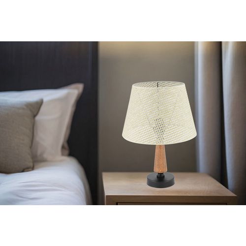 302 Hazeran - White, Brown, Black White Brown Black Table Lamp