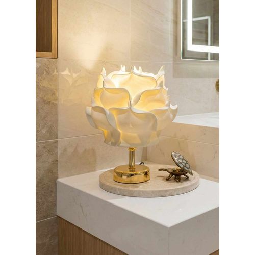MAG0007 Cream Shiny Gold Table Lamp