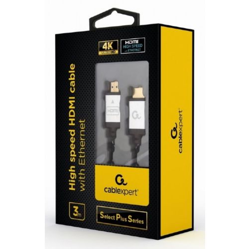CCB-HDMIL-3M Gembird HDMI kabl, High speed,ethernet support 3D/4K TV Select Plus Series blister 3m