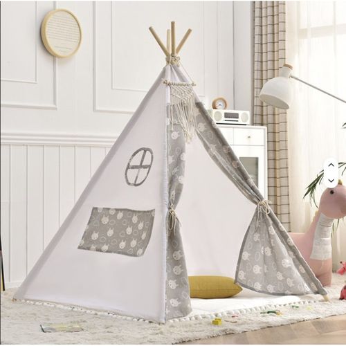 Dečiji Tipi Šator za Igru - White/Grey rabbit