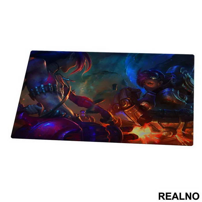 Vi And Jinx - League Of Legends - LOL - Arcane - Podmetač Za Sto