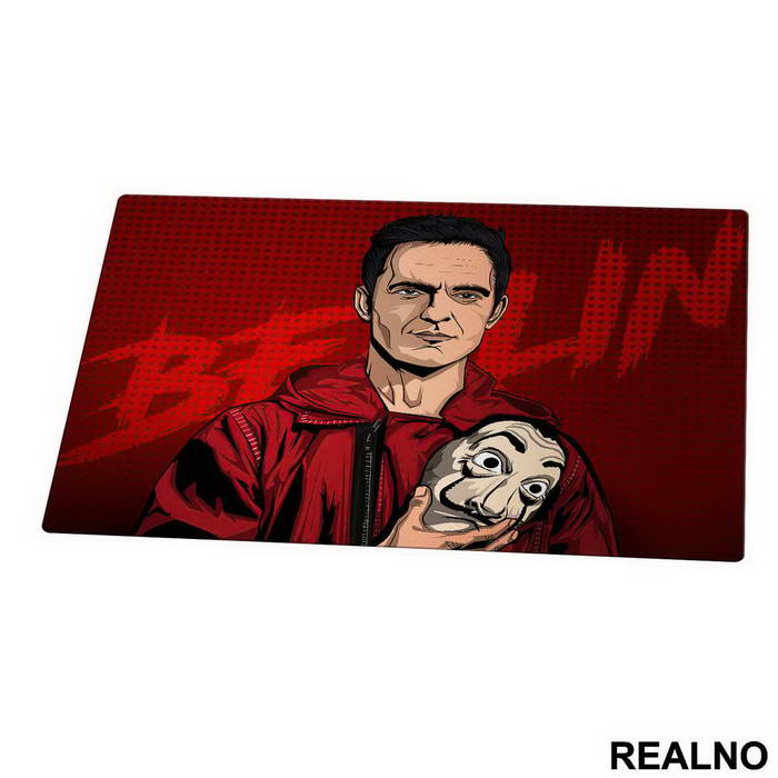 Berlin Face - La Casa De Papel - Money Heist - Podmetač Za Sto