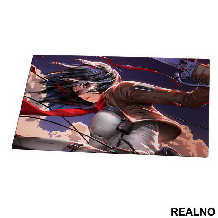 Mikasa Ackerman And Wings Of Freedom - Attack On Titan - AOT - Podmetač Za Sto