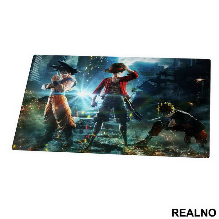 Goku, Luffy And Naruto - Podmetač Za Sto