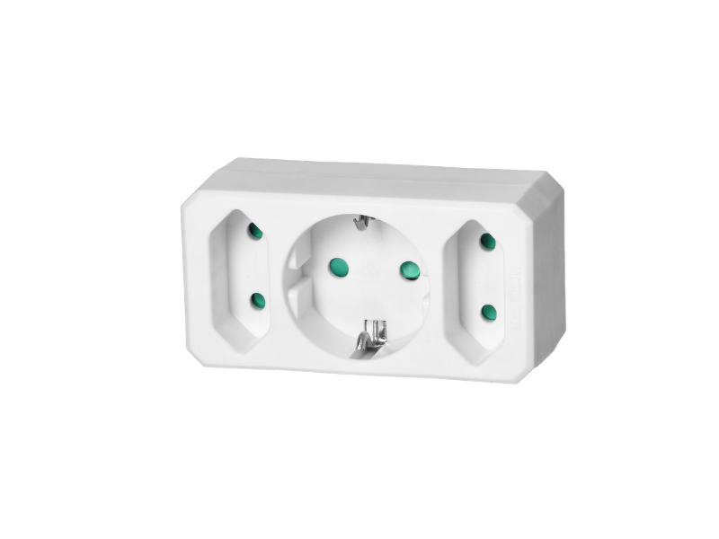 RAZVODNIK TROSTRUKI BELI 2X2P + 1X2P+E OR-AE-13250(GS)