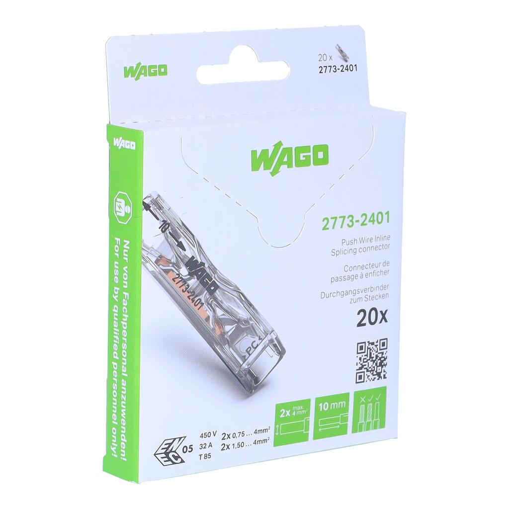 WAGO 2773-2401/995-020 KLEMA 0,75-4MM 450V/4KV 32A PROLAZNA