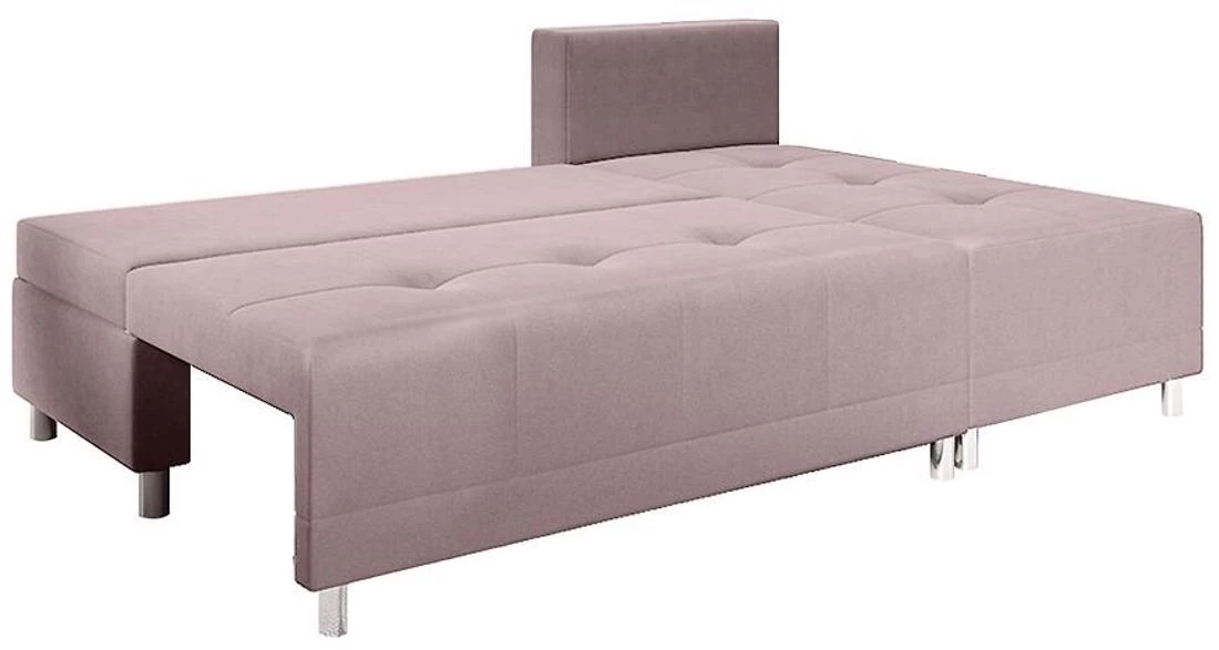 Max New Vena 10+18+15 ugaona garnitura sa ležajem i prostorom za odlaganje 203x140x92 cm roza reverz