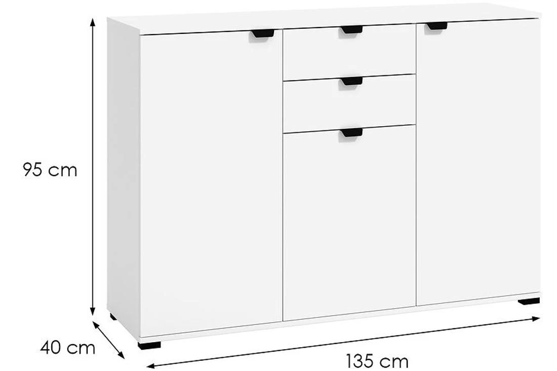 Duerto komoda135x40x95 bela