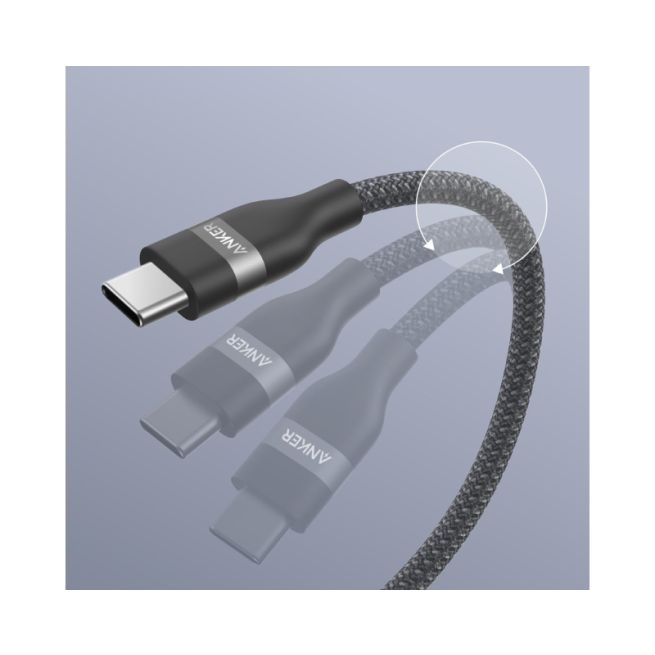 ANKER USB tip-C kabl M/M 1.8m, za Super brzo punjenje 240W/480Mbps, pleteni, crni