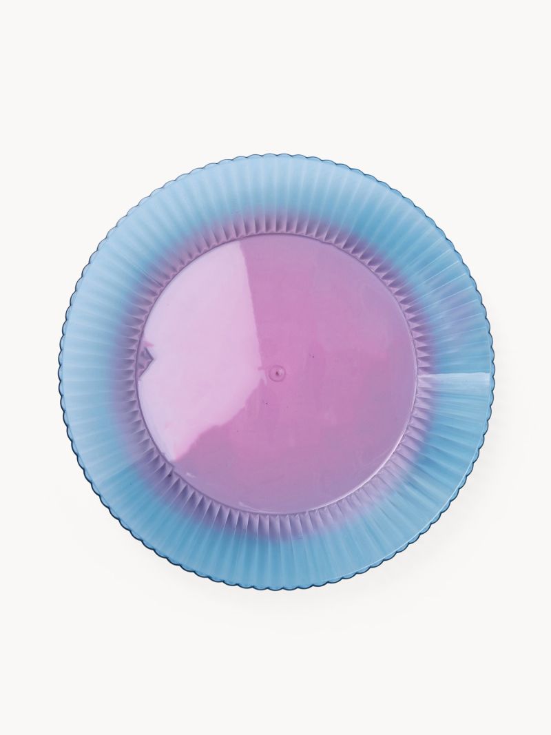 PLASTIČNI TANJIR OMBRE BOJE D25CM