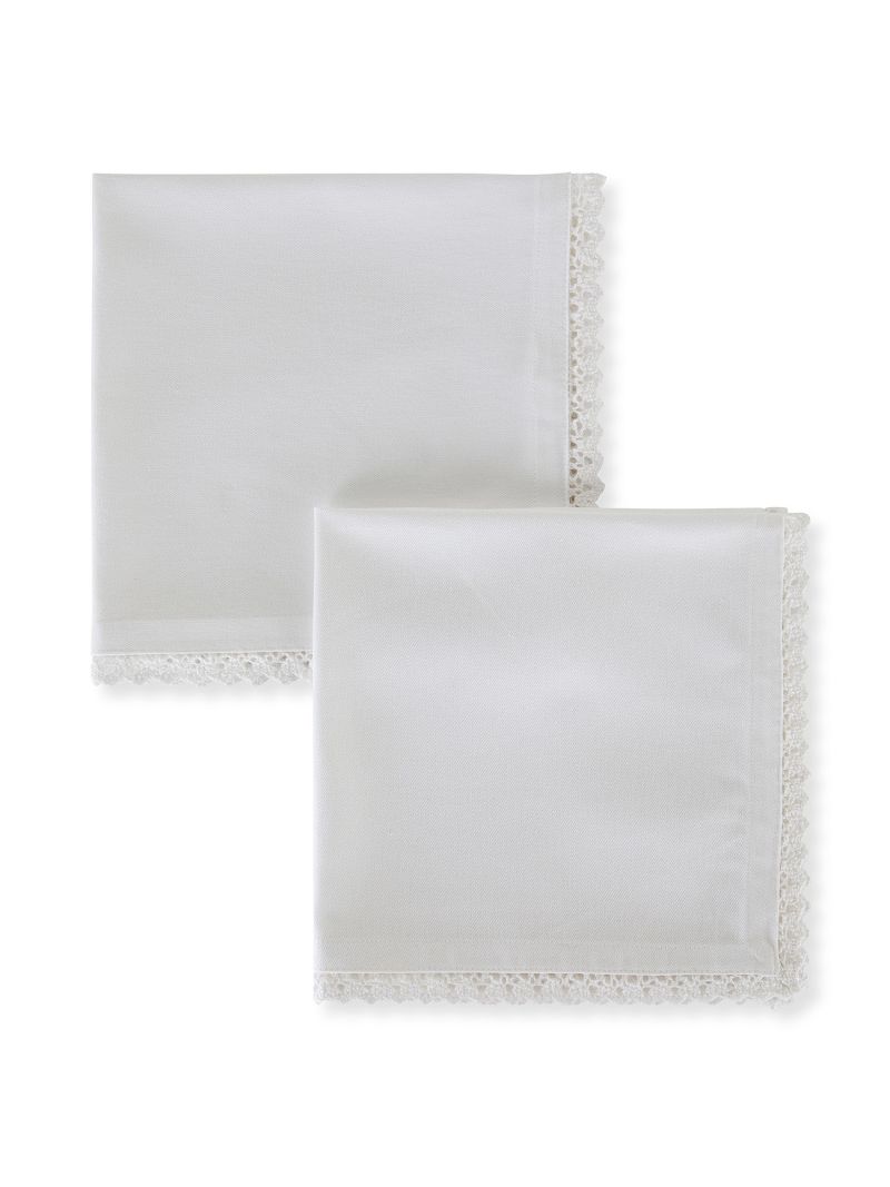 SET OD 2 PAMUČNE SALVETE SA ČIPKOM 42X42CM