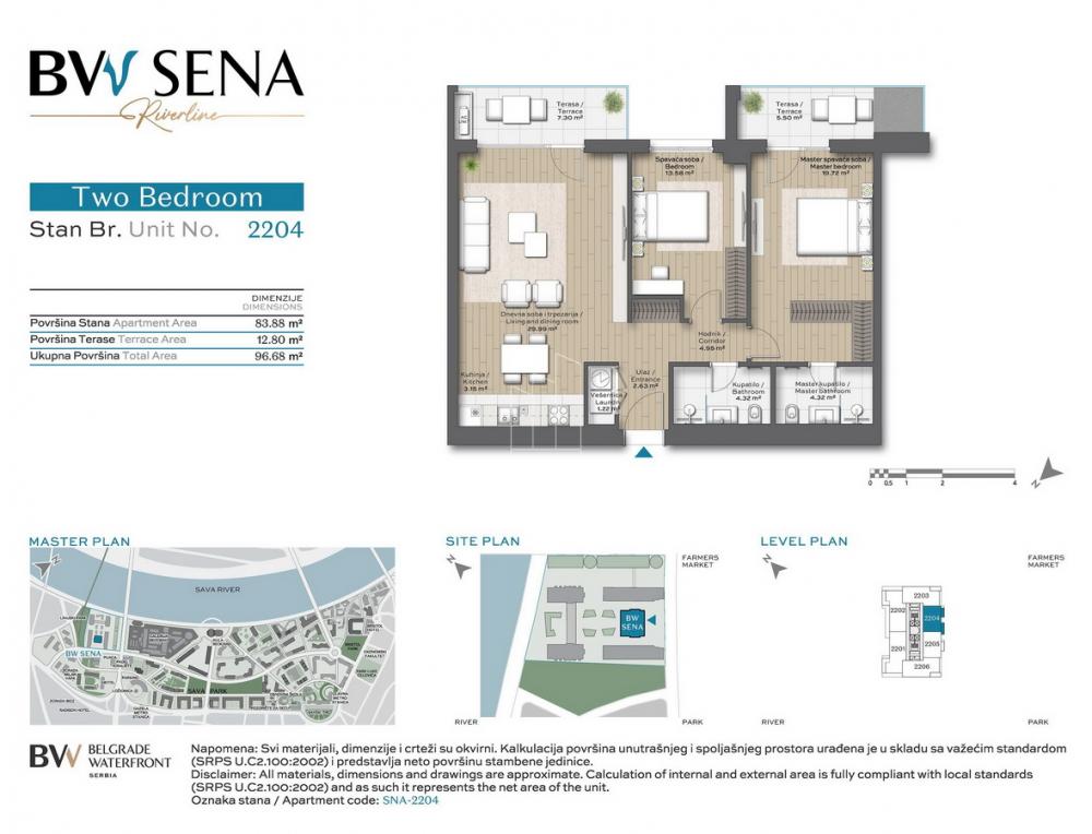 BW Sena, dve terase, prva linija do reke ID#4757
410.888 €