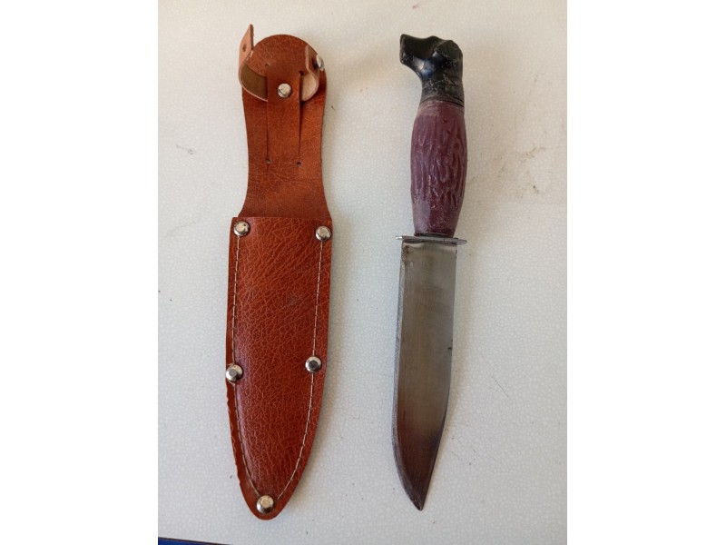 Lovački nož s JAKIM TANKIM sečivom 125x28x2mm