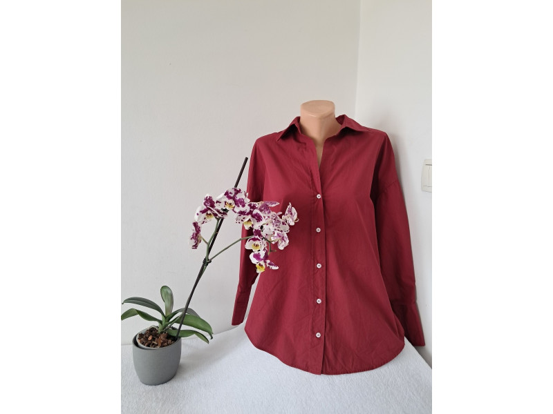 ZARA bordo oversized kosulja vel S