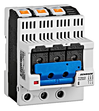 TYTAN Q Switch-disconnector-fuse D02 3P, 25A 6pcs (5+1 free)
with a fixed 25A adjusting sleeves and D02 fuses 25A