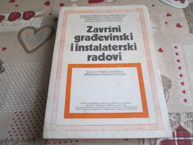 ZAVRŠNI GRAĐEVINSKI I INSTALATERSKI RADOVI