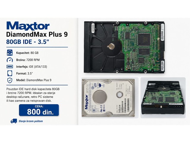 Maxtor DiamondMax Plus 9 – 40 GB ATA/133 IDE HDD