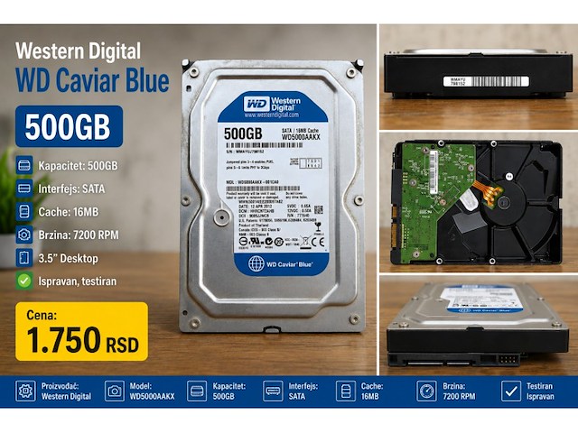 Western Digital WD Caviar Blue 500GB SATA Hard Disk