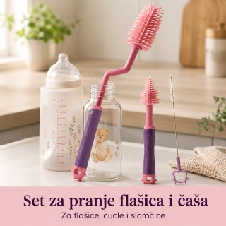 Praktični set za pranje flašica i čaša – za svaki ugao koji sunđer ne može da dohvati