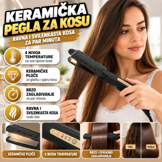 Keramička pegla za kosu – ravna i svilenkasta kosa za par minuta